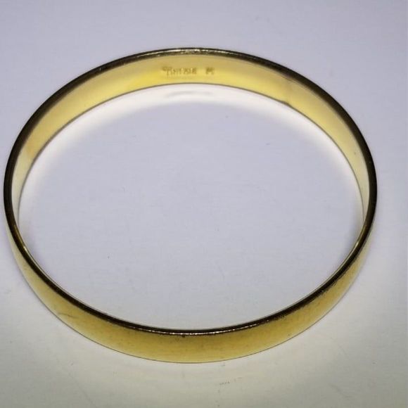 Trifari | Jewelry | Trifari Heavy Gold Bangle Bracelet 8 | Poshmark